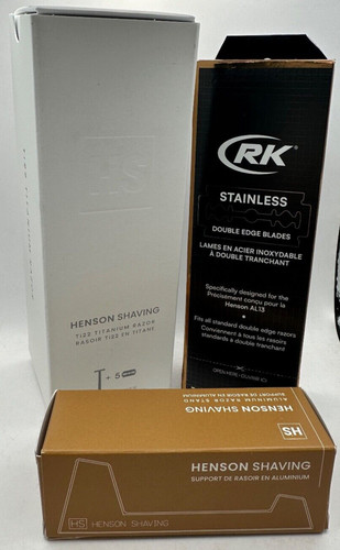 Henson Shaving Titanium Ti22 mild razor Stand 100 razors for sale ...