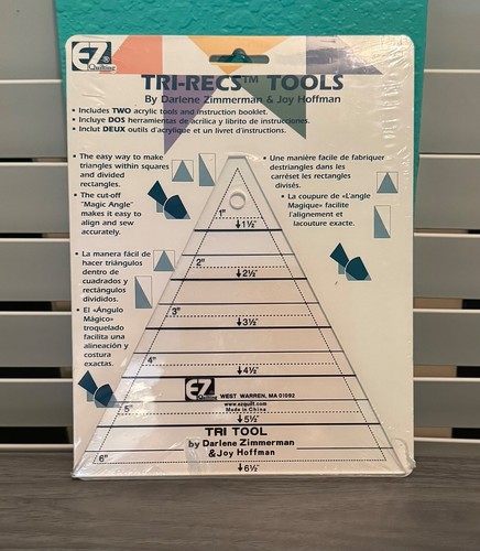 EZ Quilting Tri Recs Triangle Rulers Zimmerman Hoffman Gh1737 for sale ...
