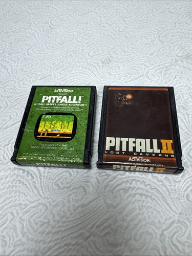 Atari 2600 Pitfall 1 & Pitfall 2 Cartridge Only 1982 &Authentic Working ...