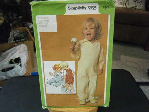 Simplicity 9723 Toddler's Overalls in 2 Lengths & Transfers Pattern ...