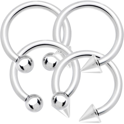 BodyJewelryOnline Horseshoe Circular Barbells Steel 8G 3/4- 19mm 316L ...