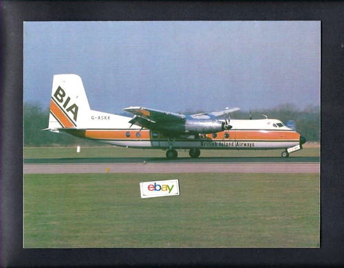 BIA BRITISH ISLAND AIRWAYS DART HERALD PROP-JET 1 #G-ASKK 1980 PICTURE ...