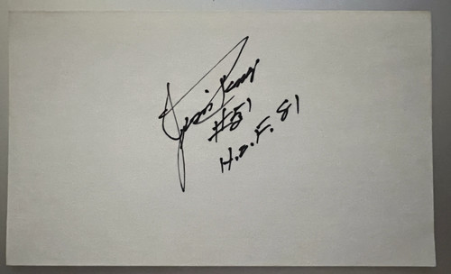 JIM RINGO AUTH HOF AUTOGRAPHED 3 X 5 INDEX CARD GREEN BAY PACKERS NM ...