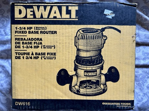 DEWALT DW618 2-1/4 HP 12 Amp Heavy Duty Corded EVS Fixed Base Router ...