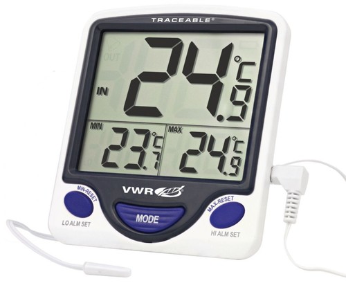 VWR Traceable Thermometer 620-1585, Memory, Large Digit Triple-Display ...