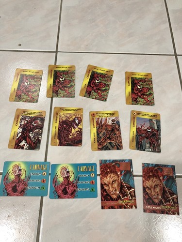 Carnage 2 Hero Overpower Cards Lot symbiotic web insane rage blade hand ...