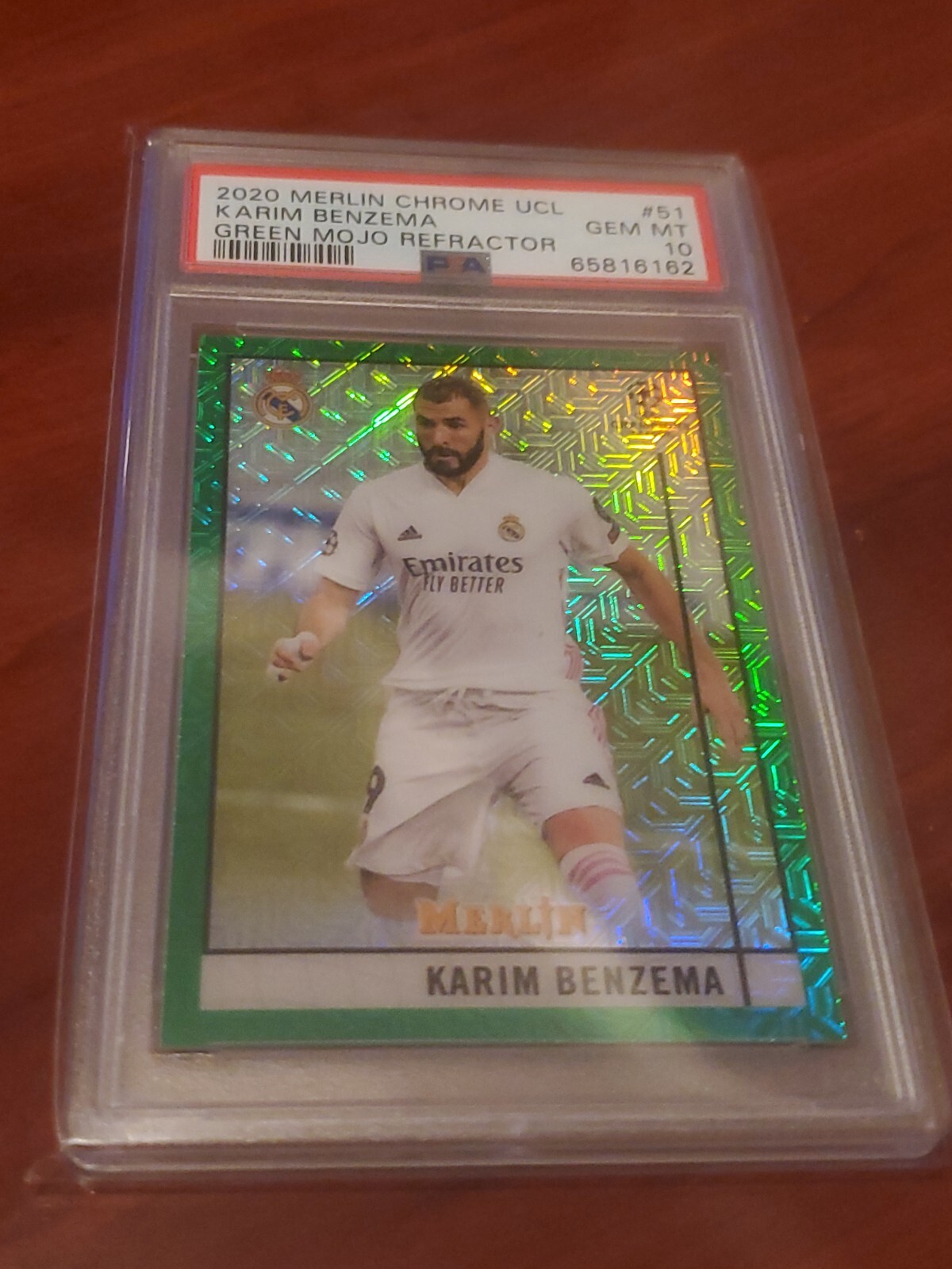Karim Benzema 2020 Topps Merlin Chrome UEFA Champions League #51 Green ...