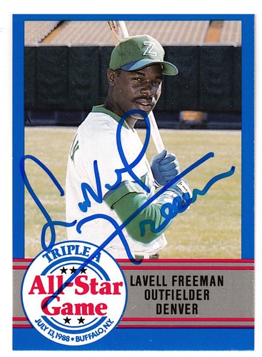 LaVel Freeman (TOUGH AUTOGRAPH) Milwaukee Brewers SIGNED Minor League ...