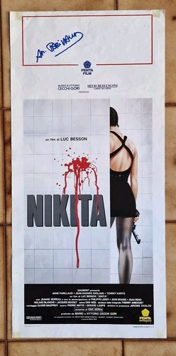 NIKITA LUC BESSON ANNE PARILLAUD SIGNED POSTER LOCANDINA ORIGINALE 1ED ...