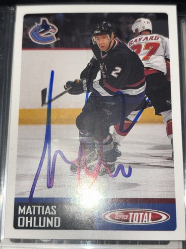 Mattias Ohlund Canucks Signed 2002/03 Topps Total Auto Card Wow! | eBay
