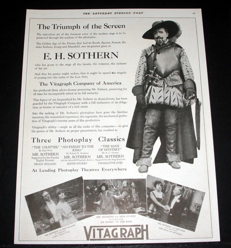 1916 OLD MAGAZINE PRINT AD, VITAGRAPH COMPANY OF AMERICA, GENIUS OF MR ...