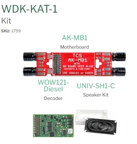 Train Control TCS 1759 WOW KIT WDK-KAT-1 KATO DCC Sound Decoder Conversion kit | eBay