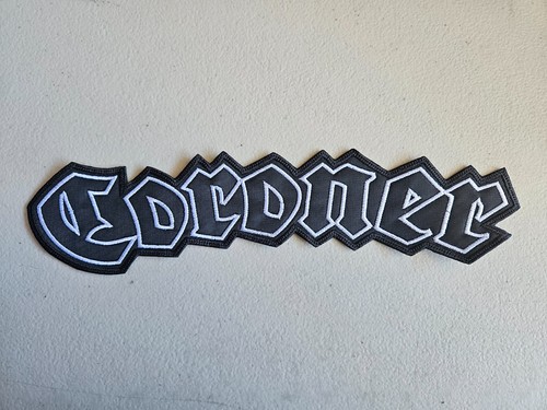 CORONER, SEW ON WHITE EMBROIDERED LARGE BACK PATCH | eBay