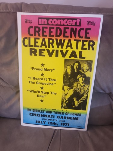 Creedence Clearwater Revival 1971 at Cincinnati Gardens Concert Poster ...