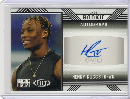 Henry Ruggs III 2020 SAGE HIT Autograph Rookie #A71 Las Vegas Raiders ...