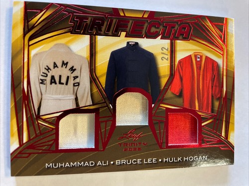 2025 LEAF TRINITY TRIFECTA Game Used Muhammad Ali Hulk Hogan Bruce Lee ...