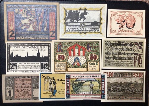 1920’s GERMANY PAPER MONEY - LOT OF 10 DIFFERENT NOTGELDS! | eBay