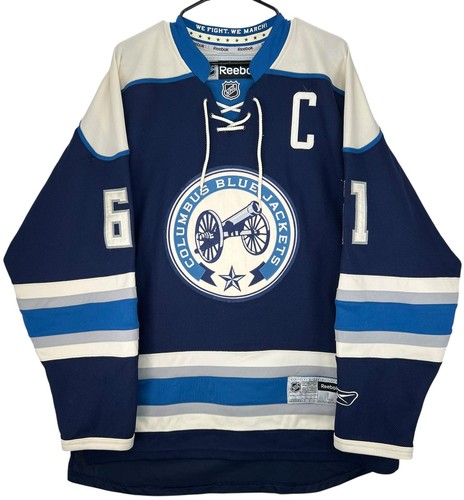 Reebok NHL Columbus Blue Jackets Alternate Cannon Hockey Jersey Rick ...