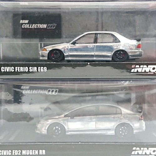 Inno64 Honda Civic Ferio SiR EG9 & Type-R FD2 Mugen RR RAW 1/64 Set | eBay