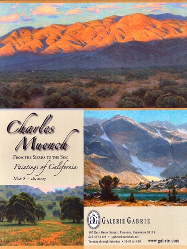 2007 CHARLES MUENCH Art Gallery Exhibit From The Sierra 1-Page Magazine ...
