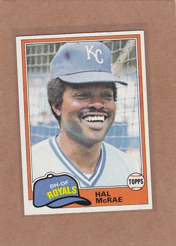 1981 TOPPS BASEBALL HAL MCRAE #295 ROYALS NM *E4225 | eBay