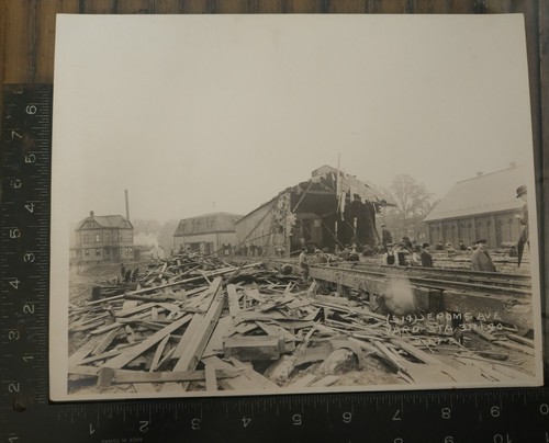 Orig 1921 BRONX Jerome Subway Tornado? Yard Constr New York City 8x10 ...