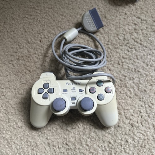 VTG Sony PlayStation PS1 PS One Controller White Gray SCPH-110 Official ...