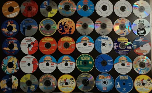 Kids Learning PC/Mac CD-ROM Lot of 40 Disks Random Educational Games ...