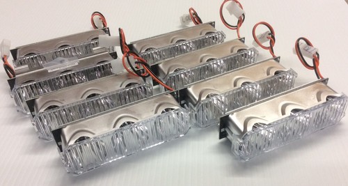 Whelen Justice LED LIGHTBAR Con 3 AMBER set of 8 NEW | eBay