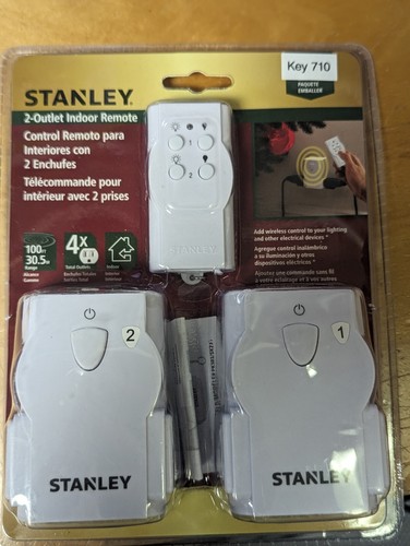 New Stanley 2 Outlet Indoor Remotes for Christmas Decor Lights Receiver ...