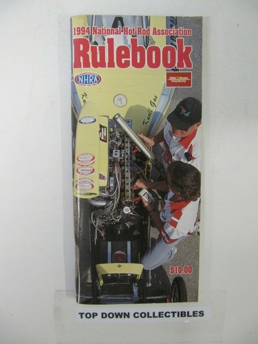 1994 NHRA Winston Drag Racing Rule Book | eBay