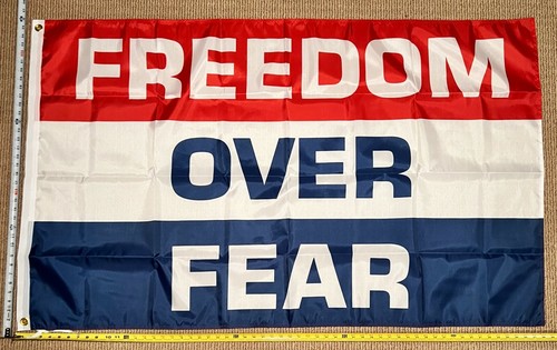 Donald Trump Flag FREE SHIPPING Freedom Over Fear BL Desantis Army USA ...