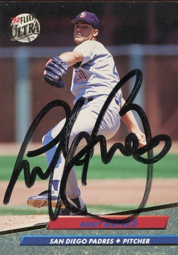 1992 Fleer Ultra ANDY BENES Signed Card autograph AUTO PADRES CARDINALS ...
