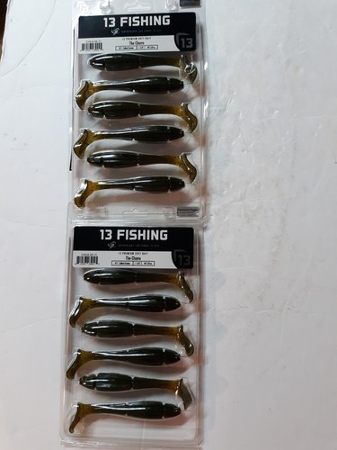 2 Packs 13 Fishing The Churro Premium soft bait 4&1/4 " 3/8 oz. Collard ...
