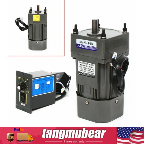 Electric Gear Motor AC 110V Variable Speed With Speed Controller 0~135 ...