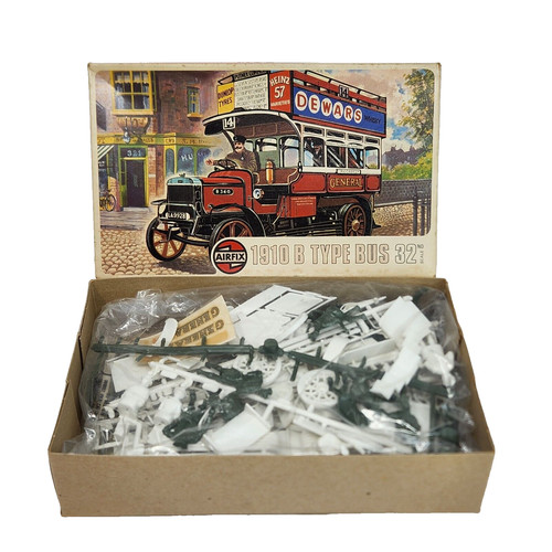 VINTAGE 1972 AIRFIX 1910 B TYPE BUS 1:32 PLASTIC MODEL KIT NEVER USED ...