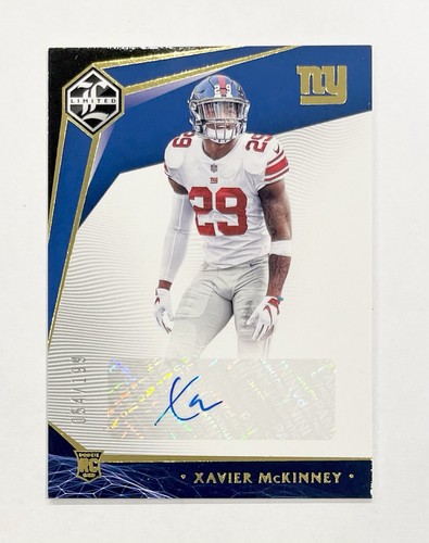 2020 Panini Limited Rookie Auto /199 Xavier McKinney #242 RC Giants ...