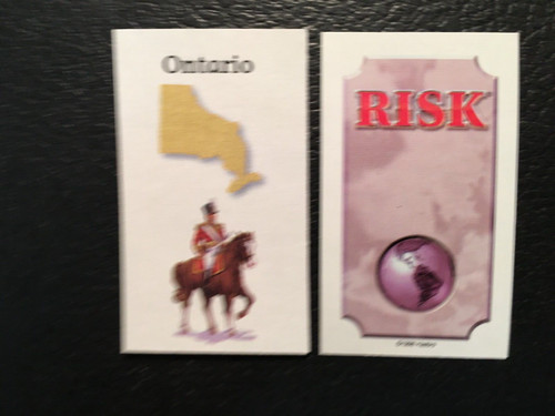 Risk 1998 ONTARIO TERRITORY CARD Game Replacement Piece / Part HASBRO ...