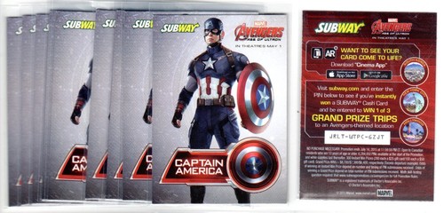 1X CAPTAIN AMERICA 2015 Avengers Age Of Ultron Subway PROMO SAMPLE ...