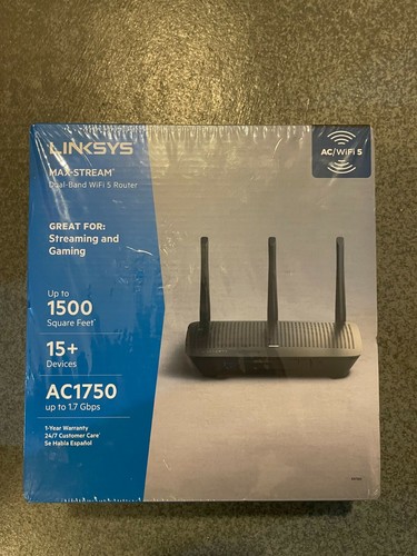 Linksys MAX-STREAM EA7250 AC1750 Dual-Band 1.7 Gbps WiFi 5 Router ...