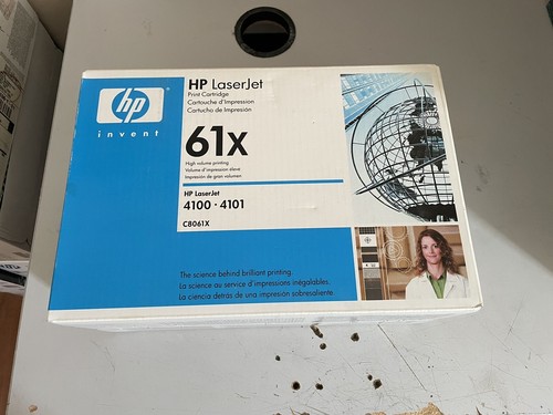 New Genuine OEM HP 61X Black Toner Cartridge HP C8061X 4100 4101 OPEN ...