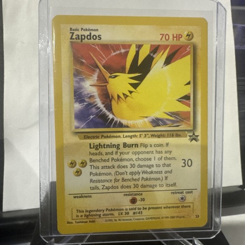 Vintage 1999 Pokemon Card, Basic Pokemon #23 Zapdos, 70HP Black Star ...