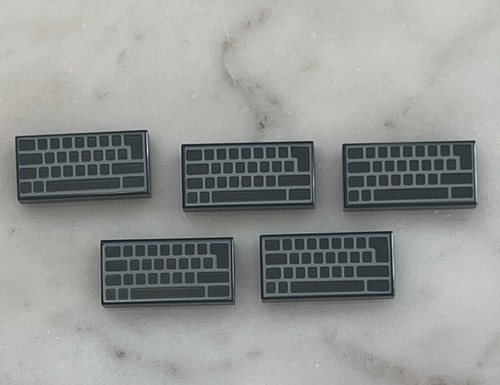 New LEGO 6403650 Keyboard Keypad Black x5 SET Printed Computer Parts ...