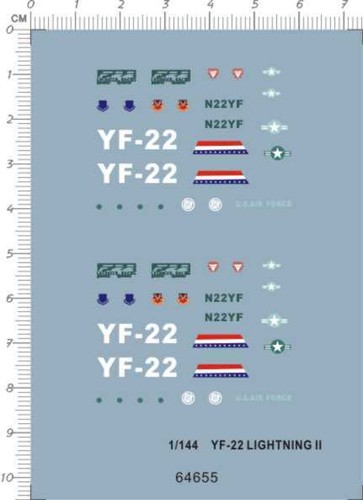 1/144 Scale US YF-22 LIGHTNING II ATF Fighter Airforce Model Water ...