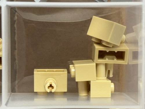 LEGO Parts - Tan Brick 1 x 2 with Pin and Bottom Stud Holder - No 44865 ...