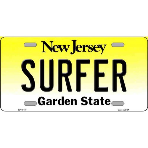 Surfer New Jersey Novelty Metal License Plate Tag LP-10177 | eBay