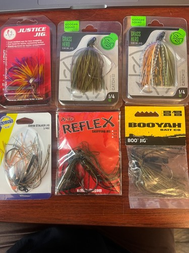 Lot of 6 Assorted Jigs (Googan Squad, Kalin, Xcite Booyah) | eBay