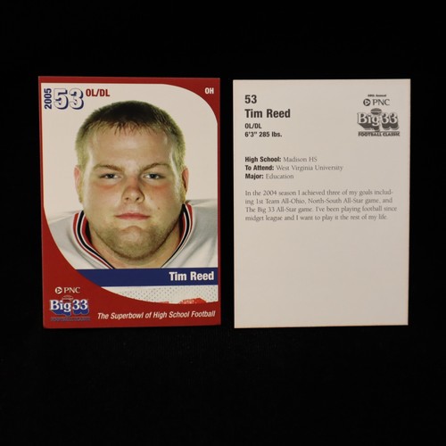 2005 Tim Reed Big 33 Ohio "RED" High School Football #OH53 | eBay