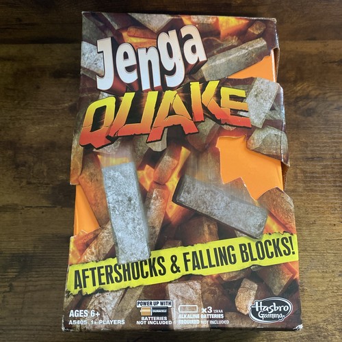 Jenga Quake Game Hasbro Earthquake Shaking Vibrating TESTED WORKS ...