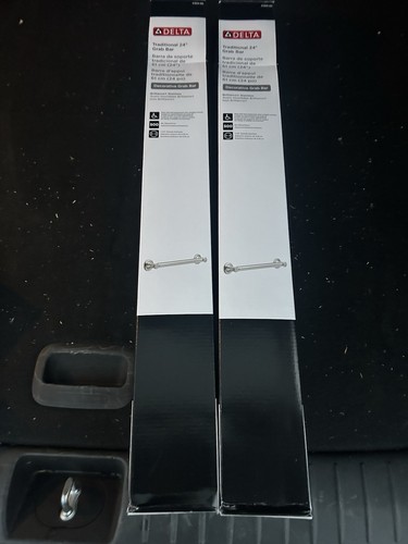 Lot of 2 DELTA 41624-SS Traditional Grab Bar, 24", Brilliance Stainless ...